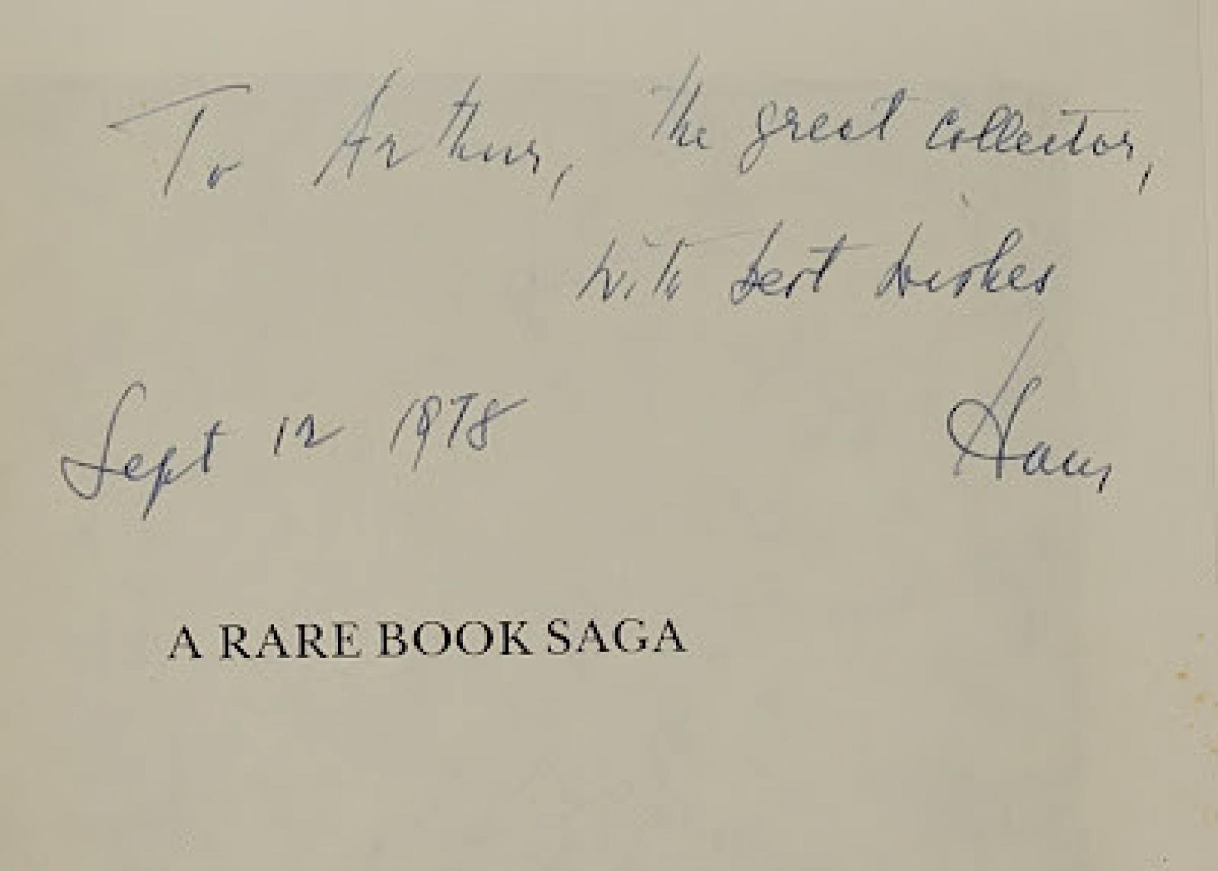 A saga about "A Rare Book Saga" | International League of Antiquarian ...