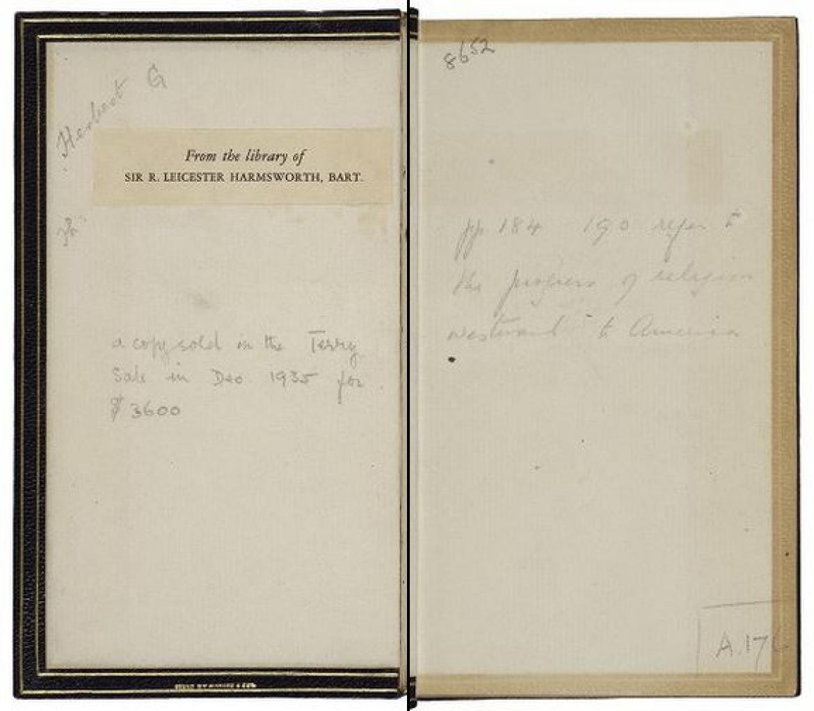 Rare Books - When is an inscription not an inscription? | International ...