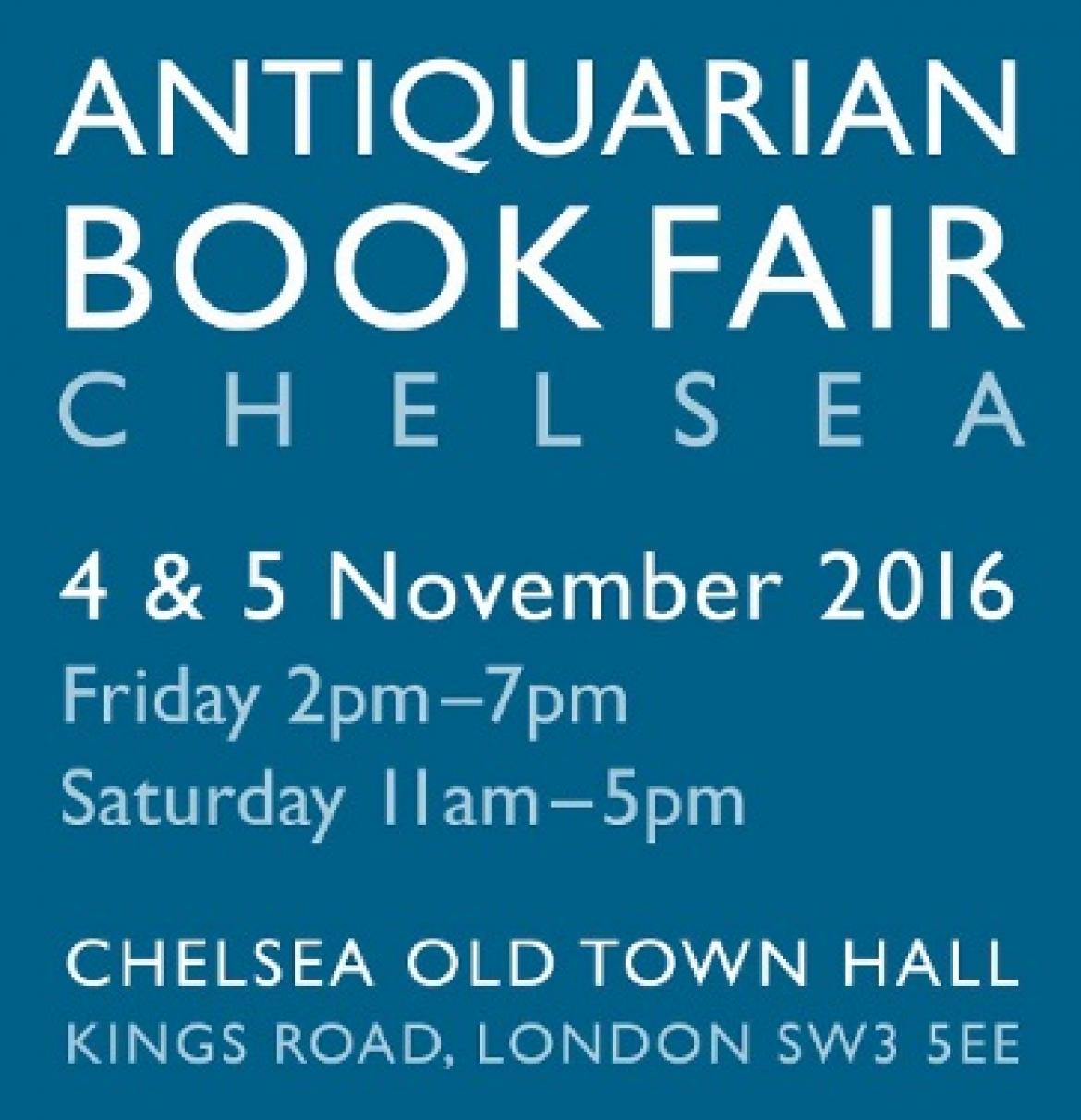 Over 80 exhibitors at the Chelsea Antiquarian Book Fair | International ...
