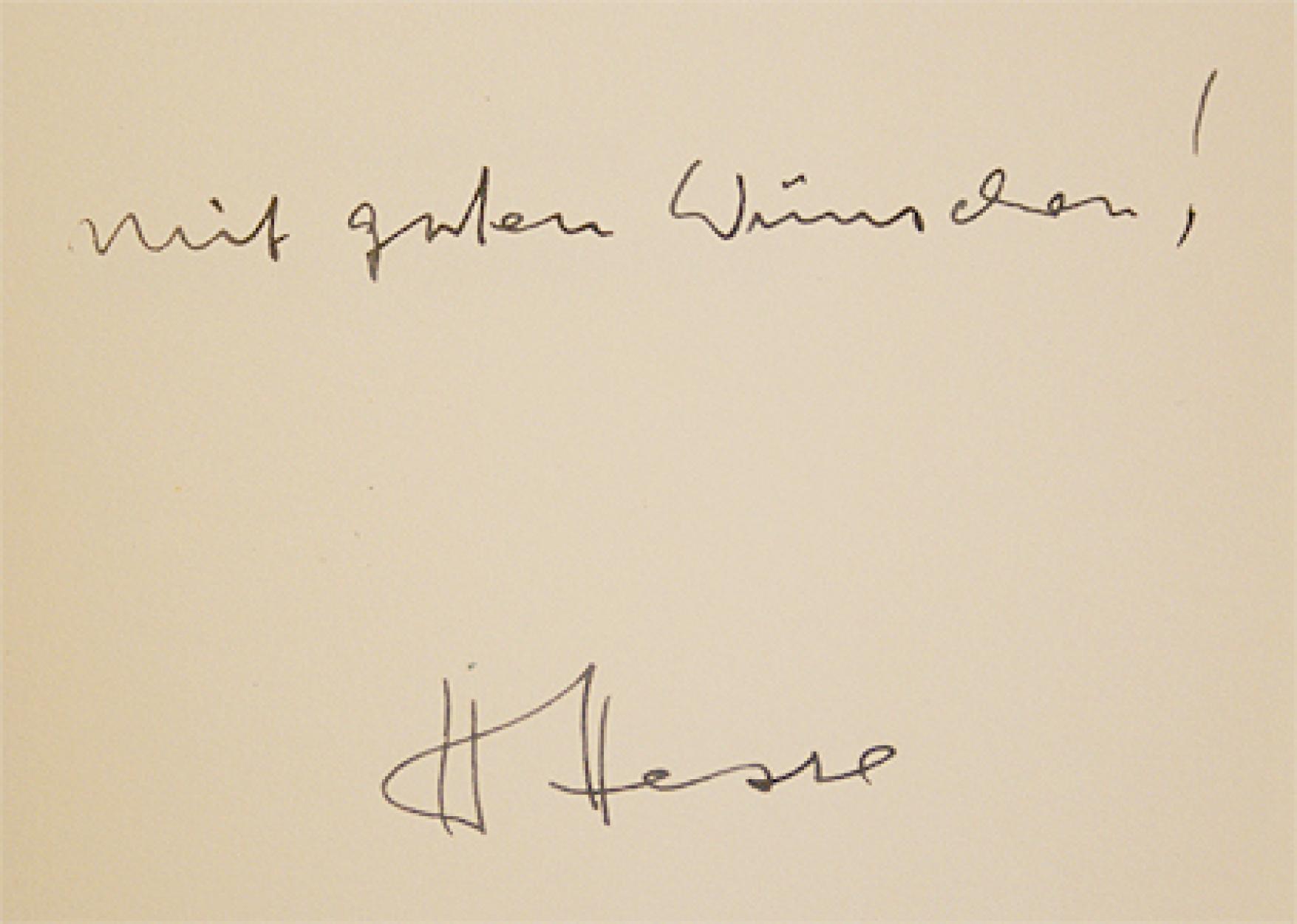 Hermann Hesse online - First Editions, Autographs Letters, Illustrated ...