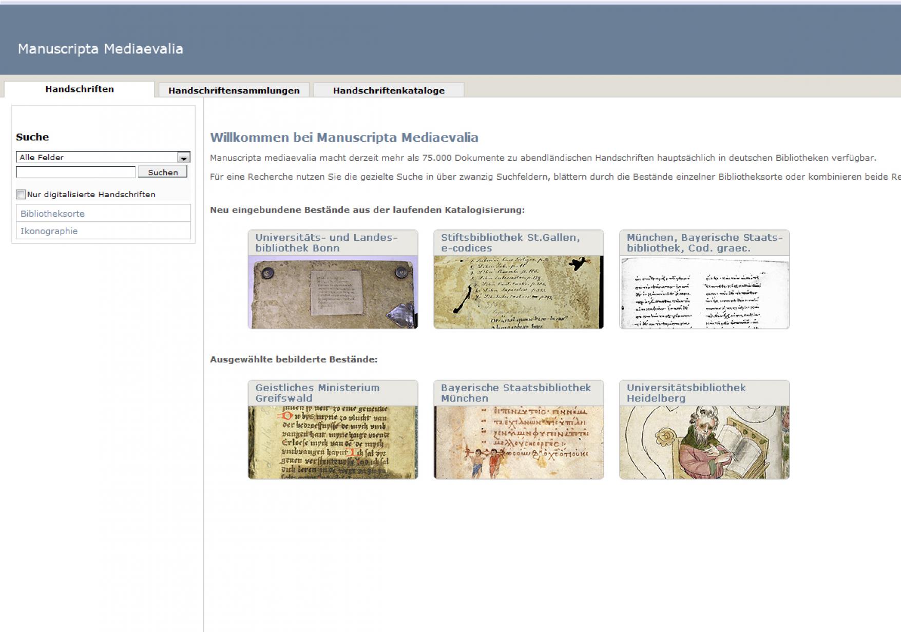 Manuscripta mediaevalia - Medieval Manuscripts Online | International ...