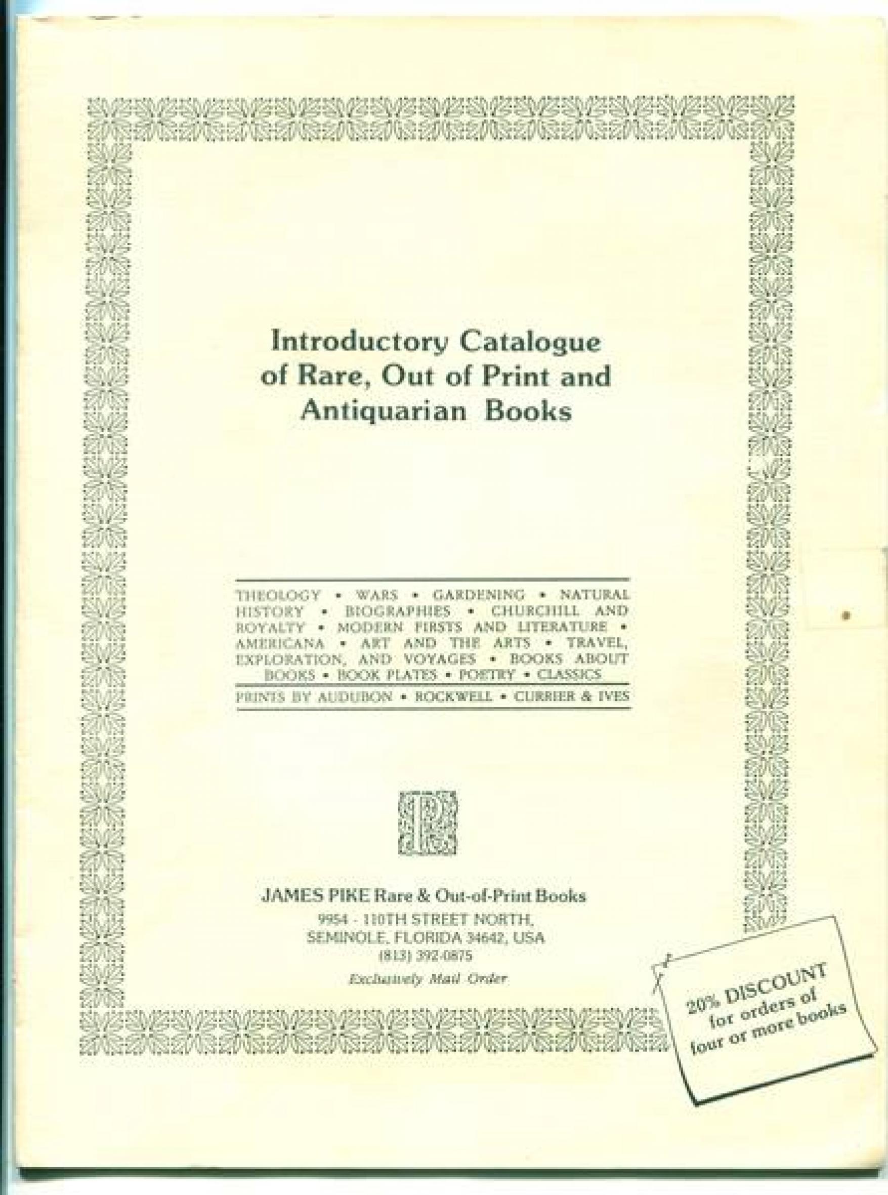 First Catalogues, Part 2 | International League of Antiquarian ...