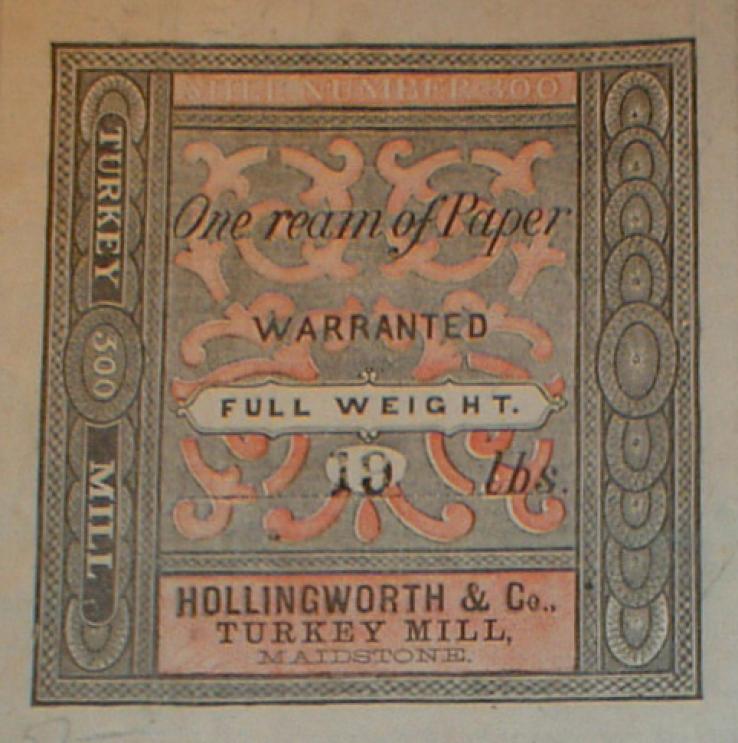 Extremely Rare Turkey Mill Ream Wrapper Surfaces | Ligue Internationale de la Librairie Ancienne ...